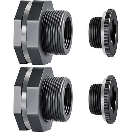 Amazon.com: Horiznext NPT 1" PVC Bulkhead Fitting, Plastic Pipe ...