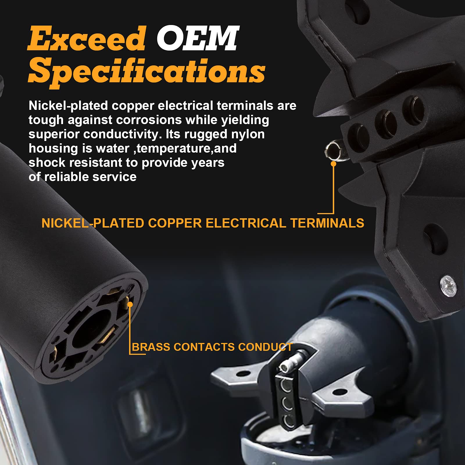 Snapklik.com : Xotic Tech 7-Way Blade To 4-Way Flat Trailer Adapter For ...