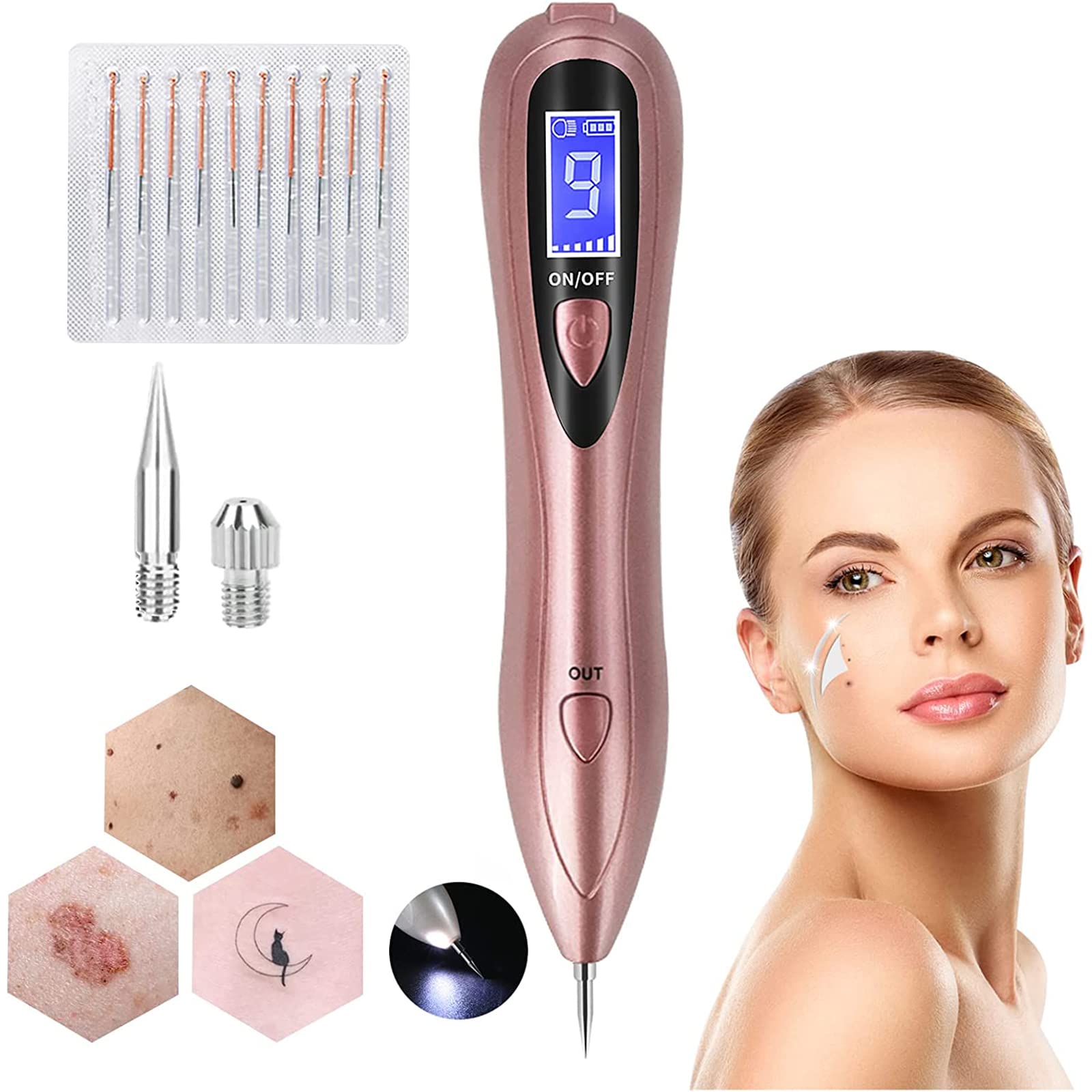 Buy VUCATIN Mole Remover Pen,Portable Skin Tag Remover Pen with 9 ...