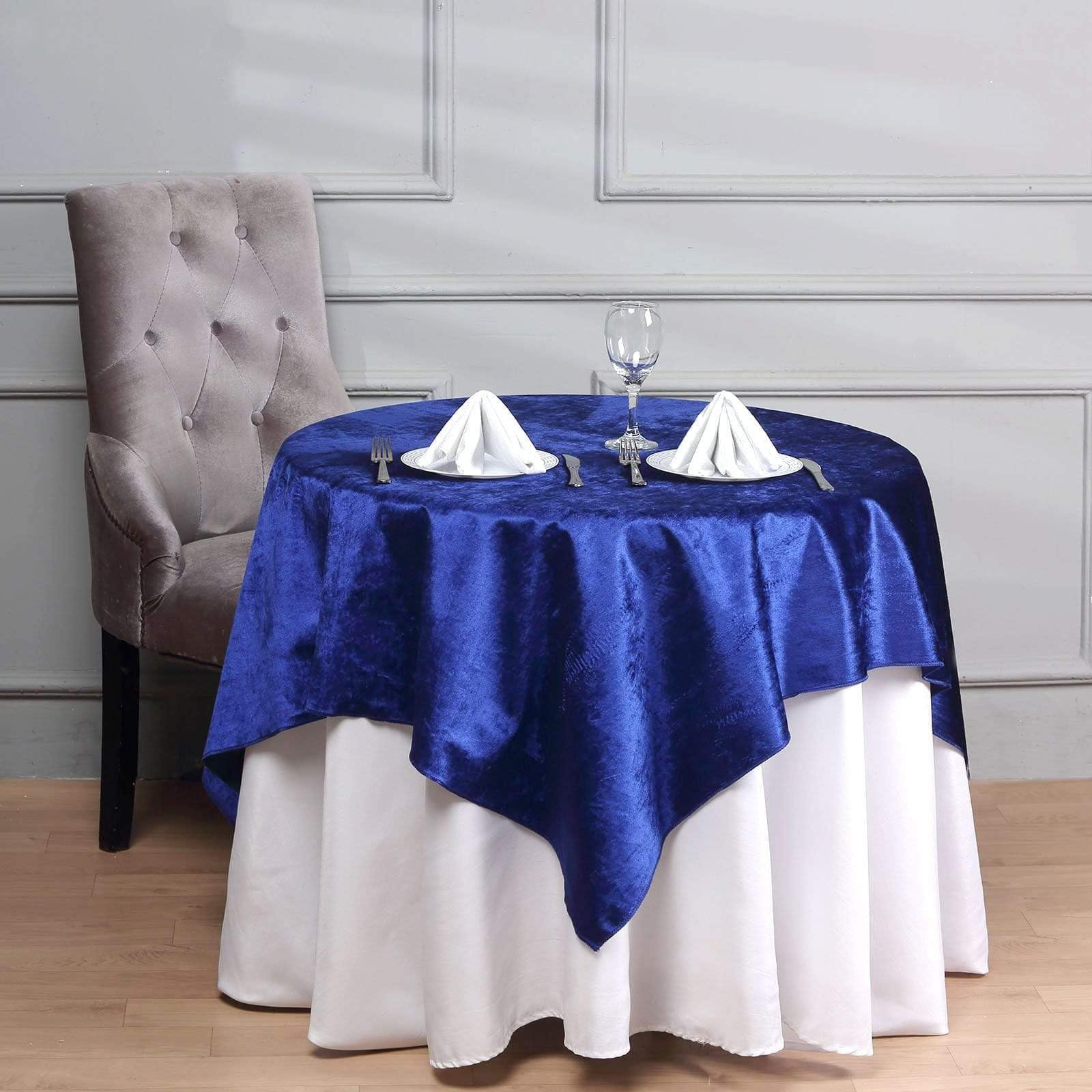 Mesa De Color Azul Real Y Plata CENTRO DE MESA MARFIL Con Detalles En