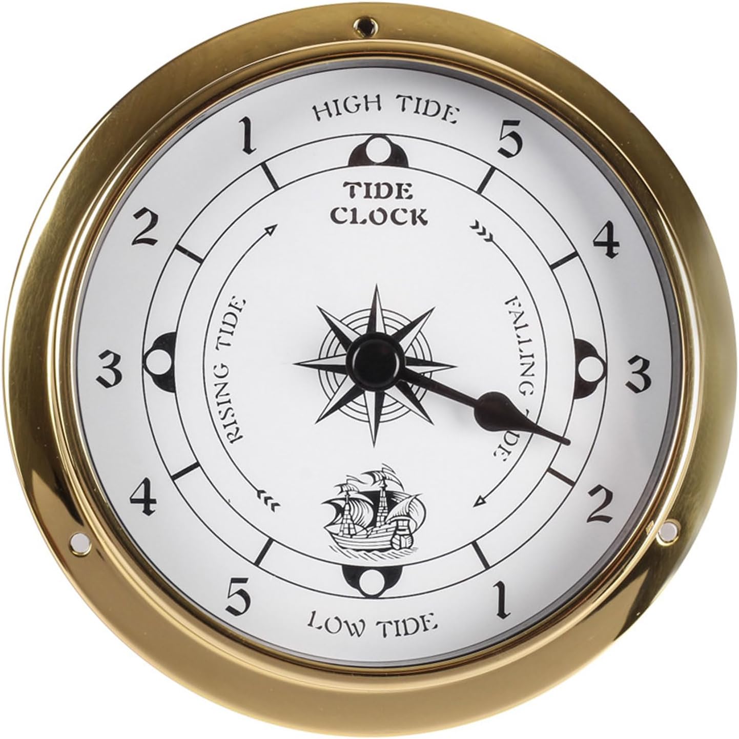 Amazon.com: DJHVJS Nautical Wall Clock 4.5in, Brass Tide Clocks for ...