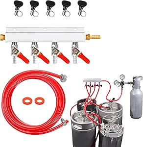 Amazon.com: 10ft Beer CO2 Gas Line with Barb Fittting 4-Way CO2 Gas ...