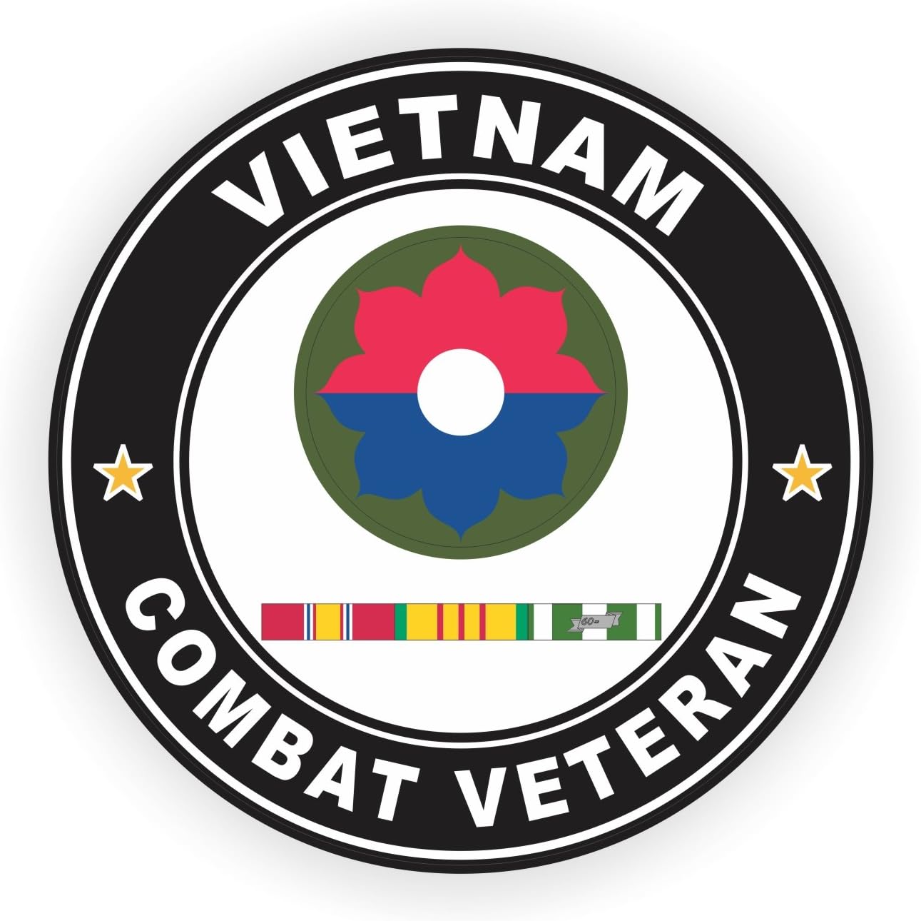 Amazon.com: 9th Infantry Division Vietnam Combat Veteran with Ribbons ...