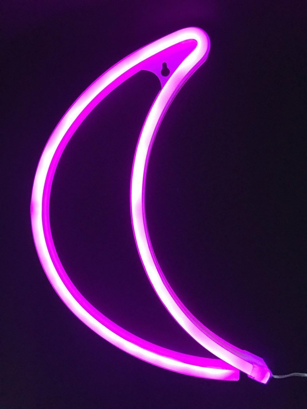Amazon.com : Moon Neon Light Sign Wall Neon Light, LED Indoor Decor ...