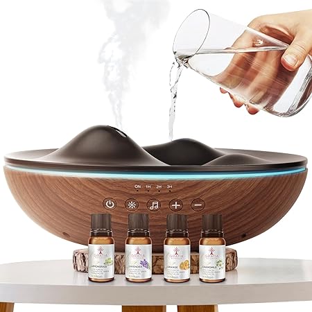 Amazon.com : ASAKUKI 700ml Premium, Essential Oil Diffuser, 5 in 1 ...