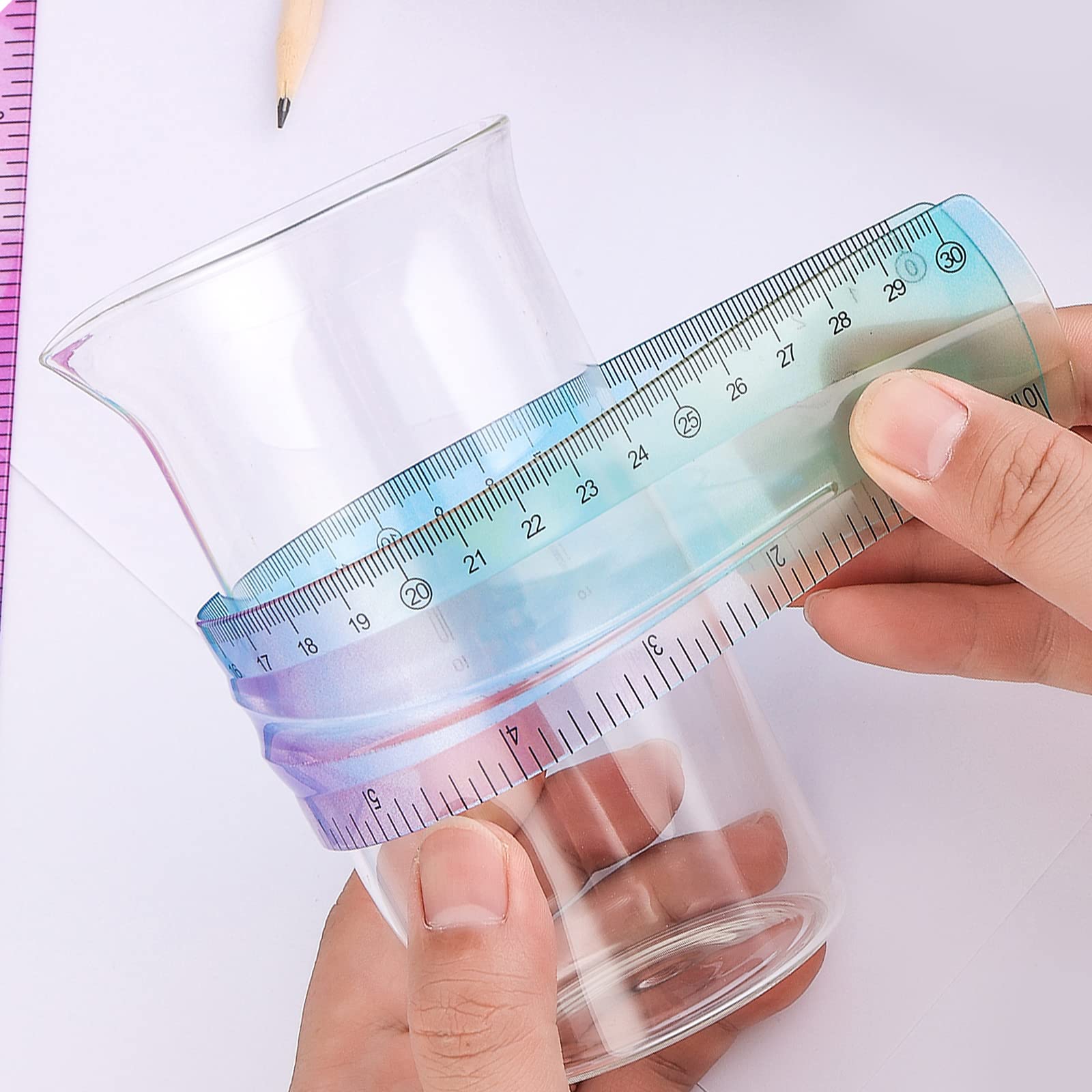 Snapklik.com : 2 PCS Flexible Ruler 30CM/12inch Dual Scale Bendable ...
