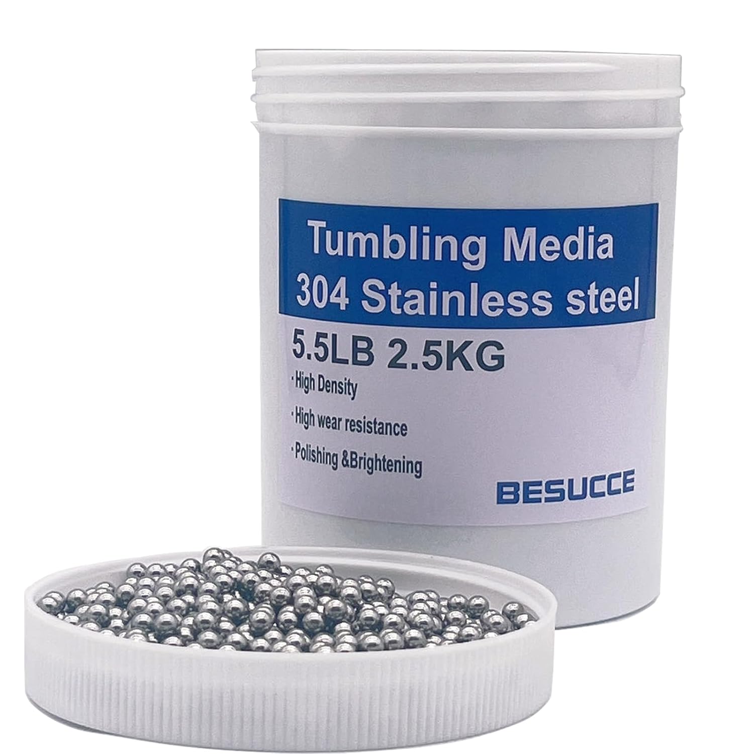 Besucce 5.5 LBS Stainless Steel Shot, Tumbling Media, Stainless Steel ...