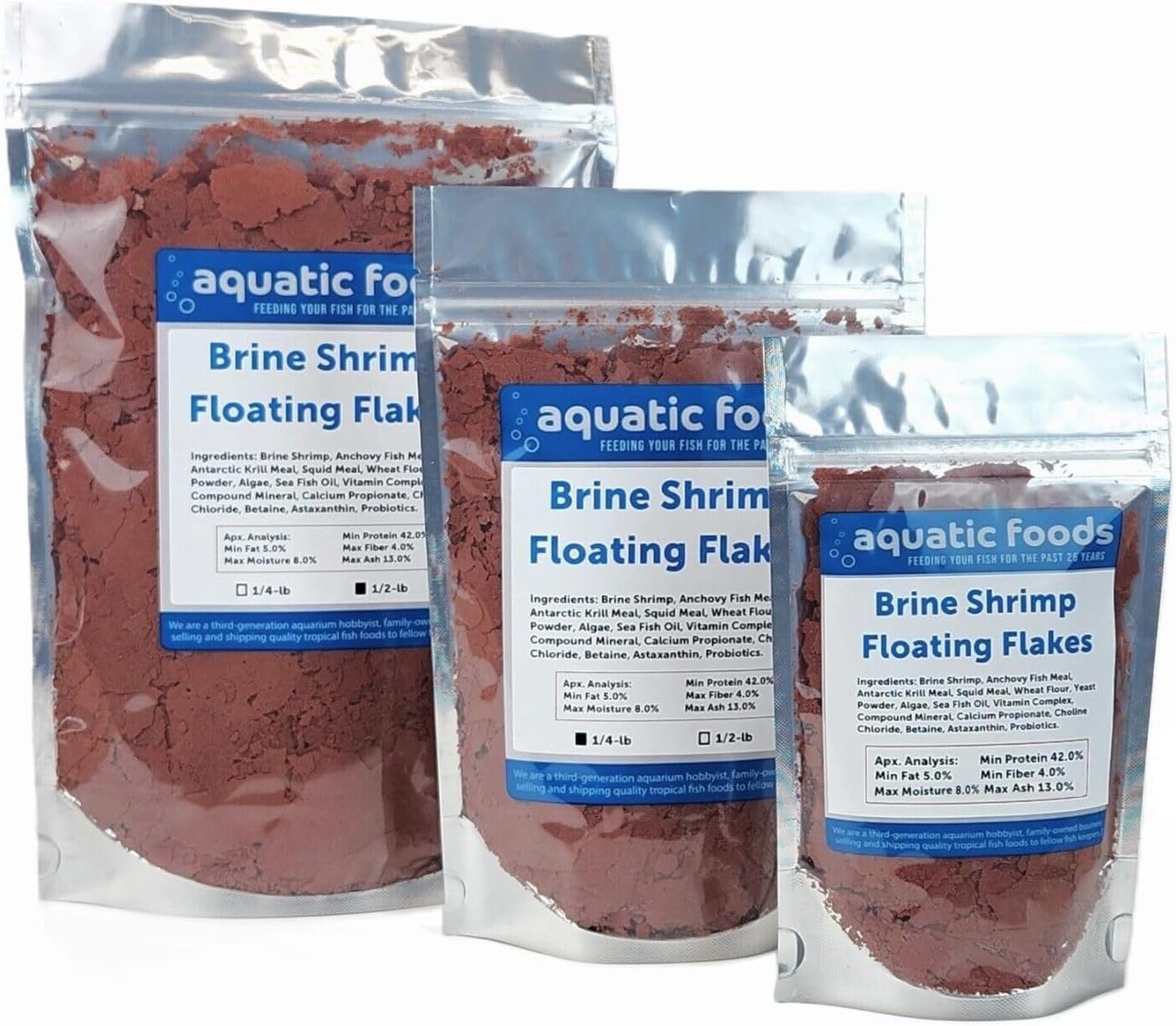 Amazon.com : Aquatic Foods Inc. Brine Shrimp Flakes for Freshwater ...