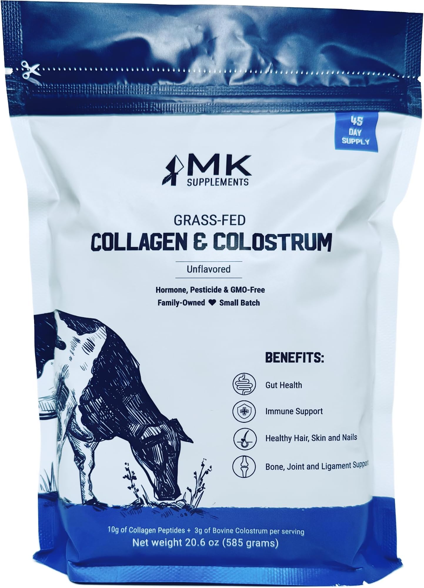 Amazon.com: MK Supplements Grass-Fed Collagen & Colostrum Supplement ...