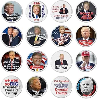 Amazon.com: Set 16 President Donald Trump Commemorative 3" Sew On ...