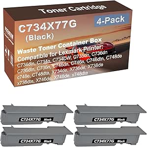 Amazon.com: 4-Pack Compatible High Capacity C746dn, C746n, C746dtn ...
