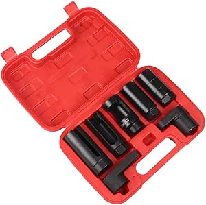 7PC OXYGEN LAMBDA SENSOR SOCKET REMOVAL SET TOOL KIT ENGINE 22MM/27MM ...