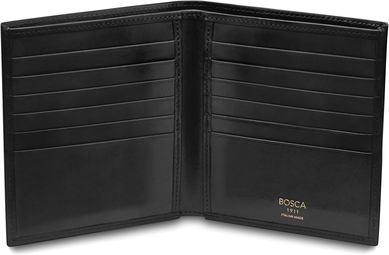 Amazon.com: Bosca Men’s Wallet In Old Leather – 12 Pockets Bi-Fold ...