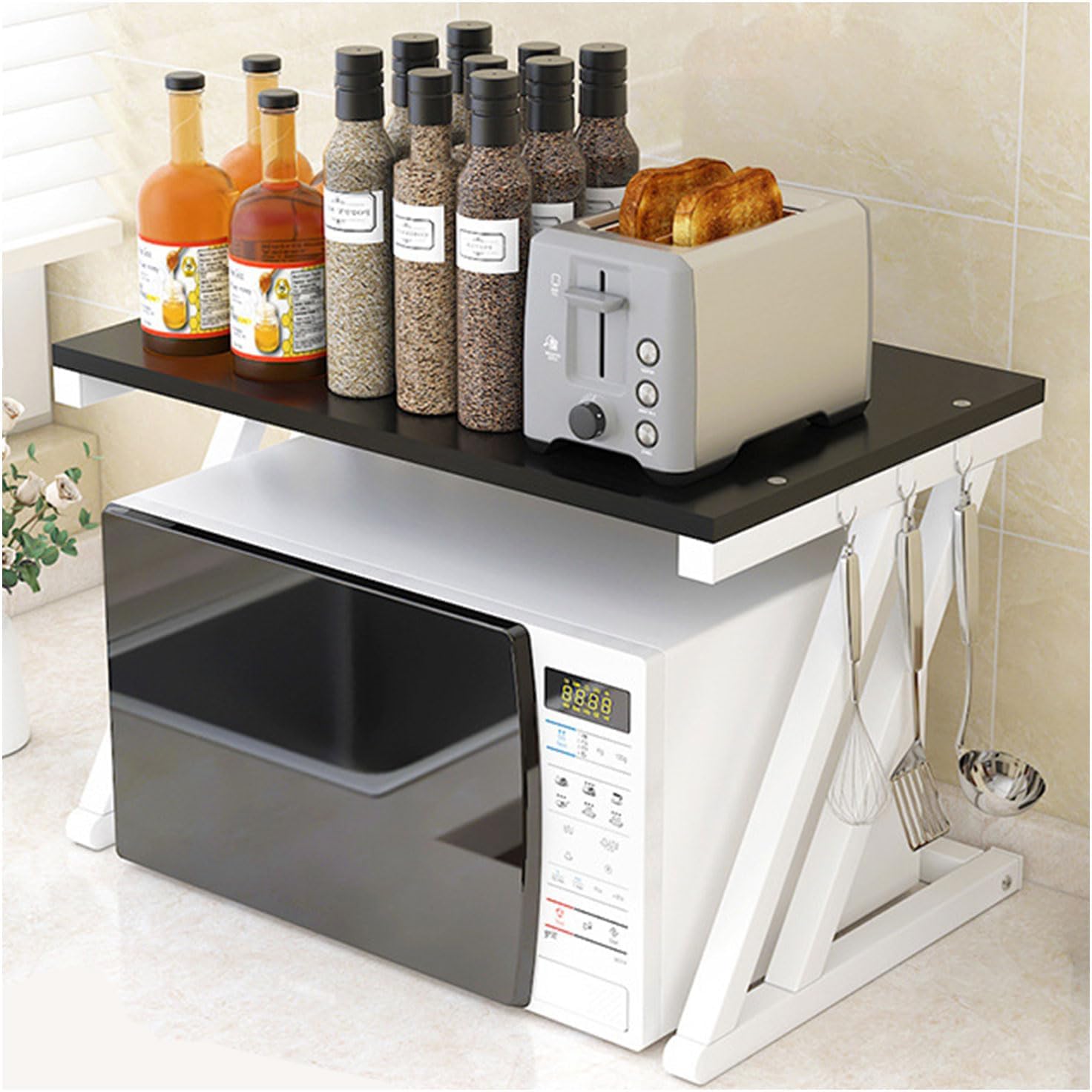 Amazon.com - Dxcaicc Microwave Oven Rack,Expandable Microwave/Toaster ...