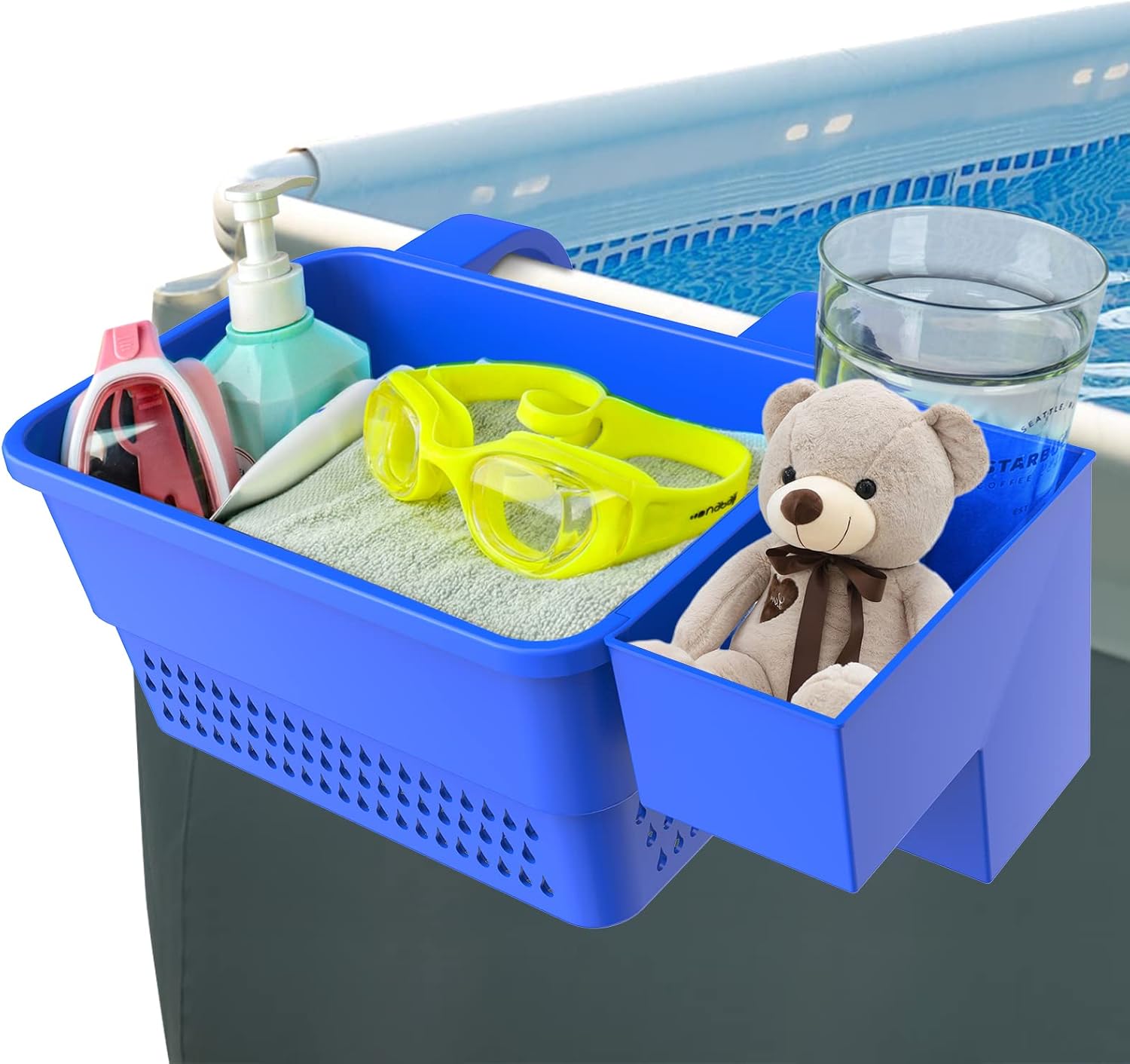 Grarg Poolside Storage Basket, Above Ground Pool Storage Basket, Pool ...