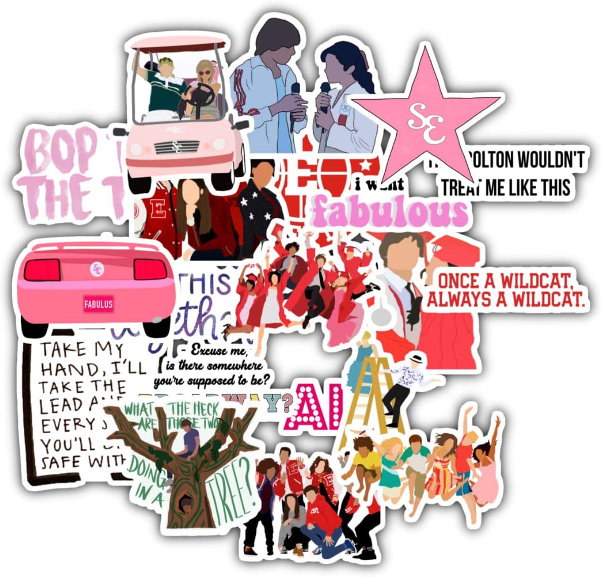 Amazon.com: 20 Pcs Stickers Packs School Aesthetic of Colorful Musical ...