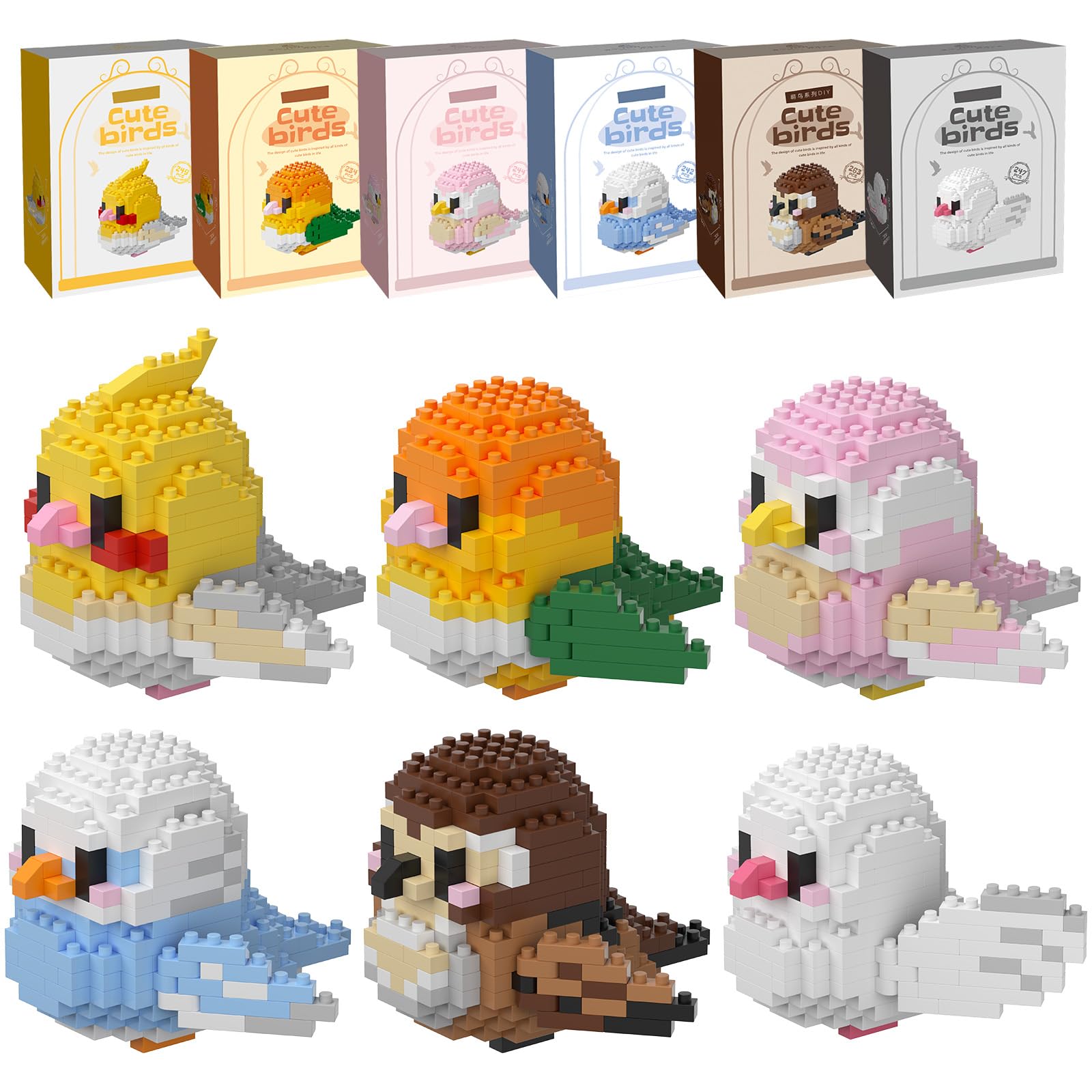 Amazon.com: HJPLPXH Parrots Micro Mini Building Block Sets Birthday ...