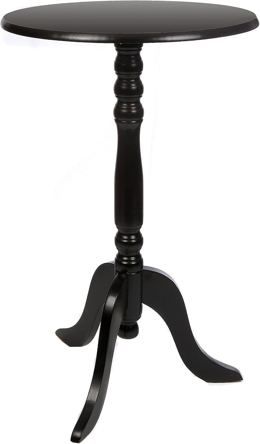 Amazon.com: ih casa décor Wooden Round Table, 16", Black : Home & Kitchen