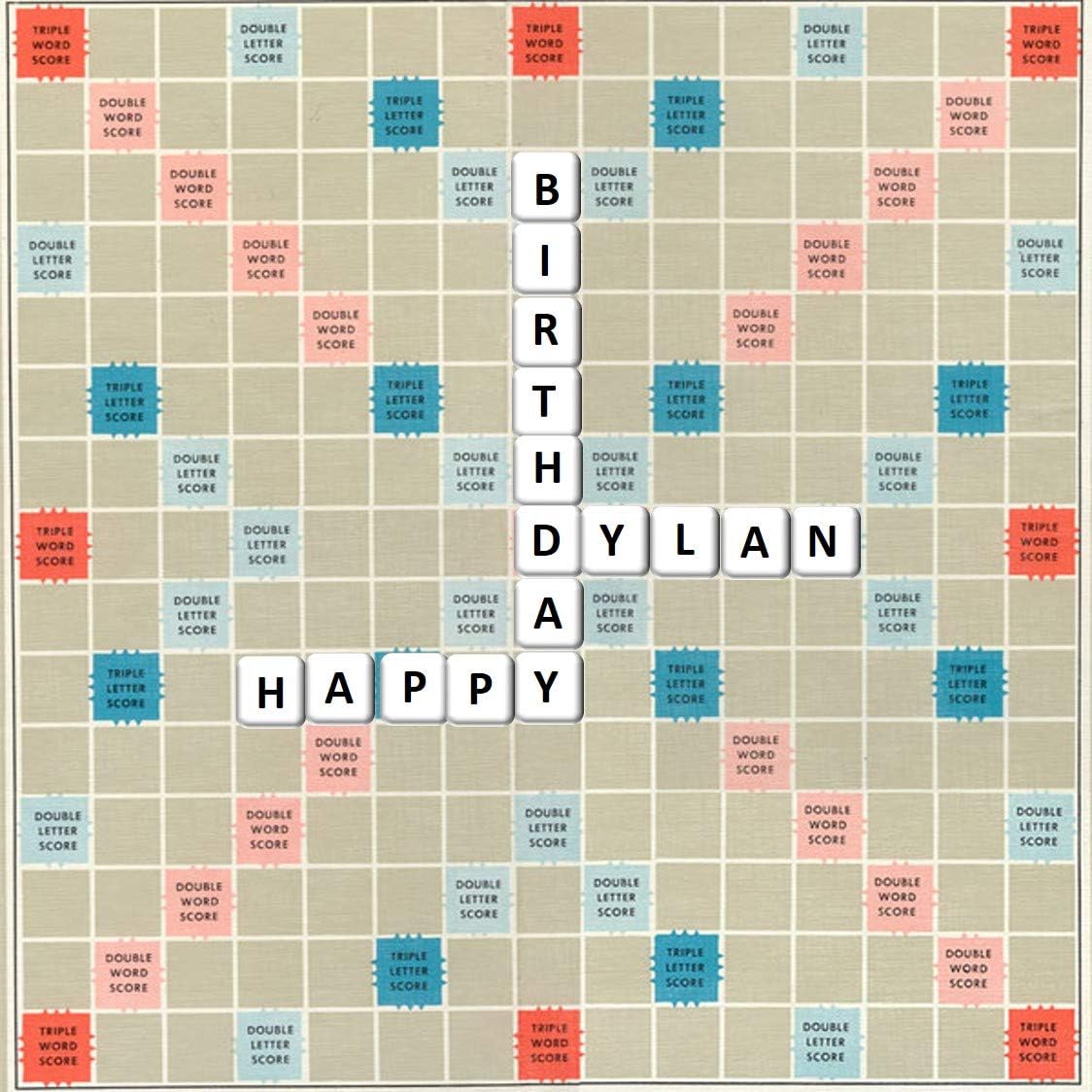 Scrabble style board 8 inch ICING square edible cake topper (size can ...
