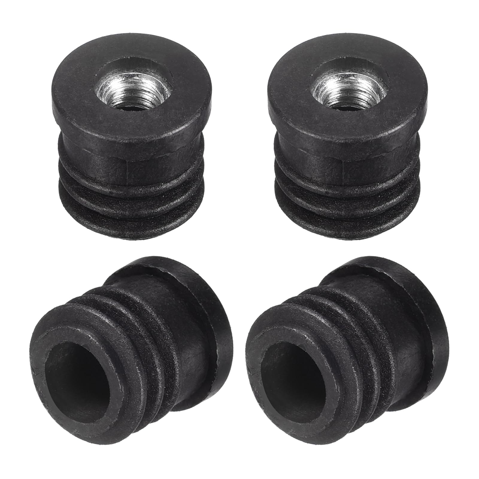 Amazon.com: uxcell 4Pcs Plastic Threaded Tube Inserts with M6 Thread ...