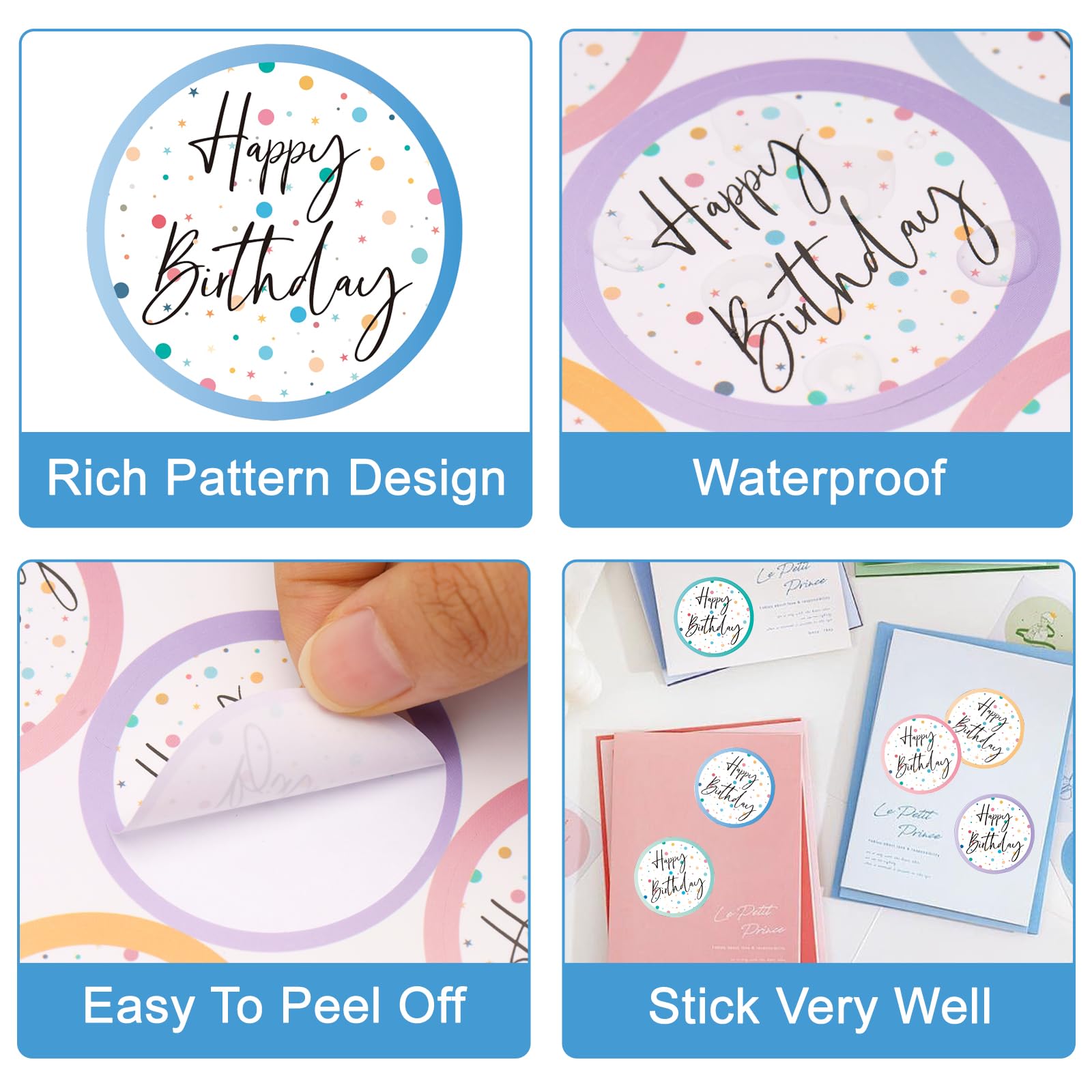 Snapklik.com : Happy Birthday Stickers For Kid - 120Pcs 2Inch Happy ...