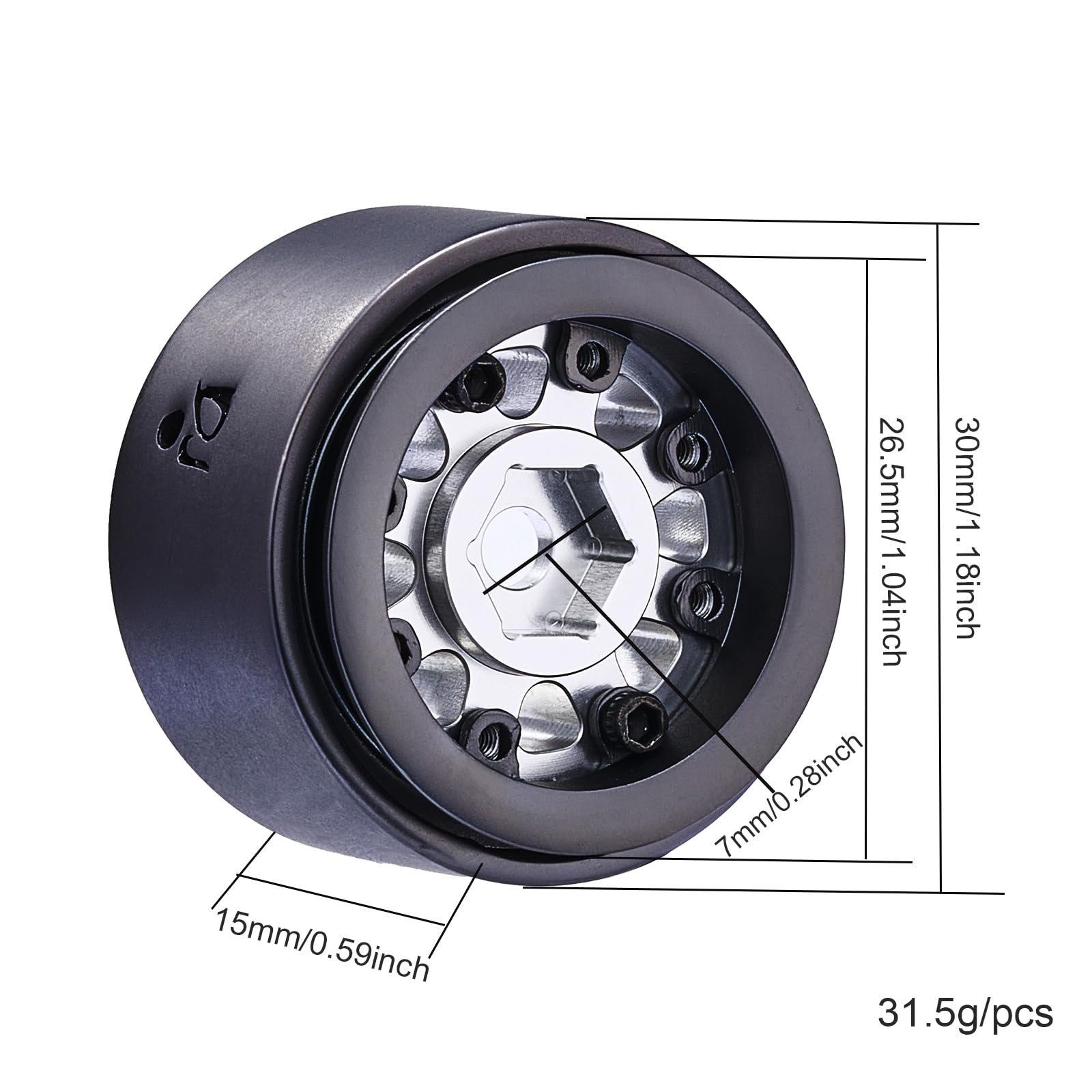 Snapklik.com : DJCRAWLER 1.0 Deep Dish Bead Lock Metal Wheels Positive ...