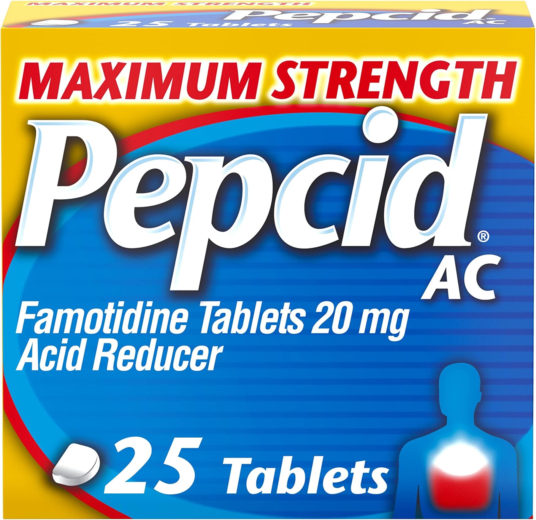Amazon.com: Pepcid AC Maximum Strength, Acid Reducer Tablets, 50 Count ...