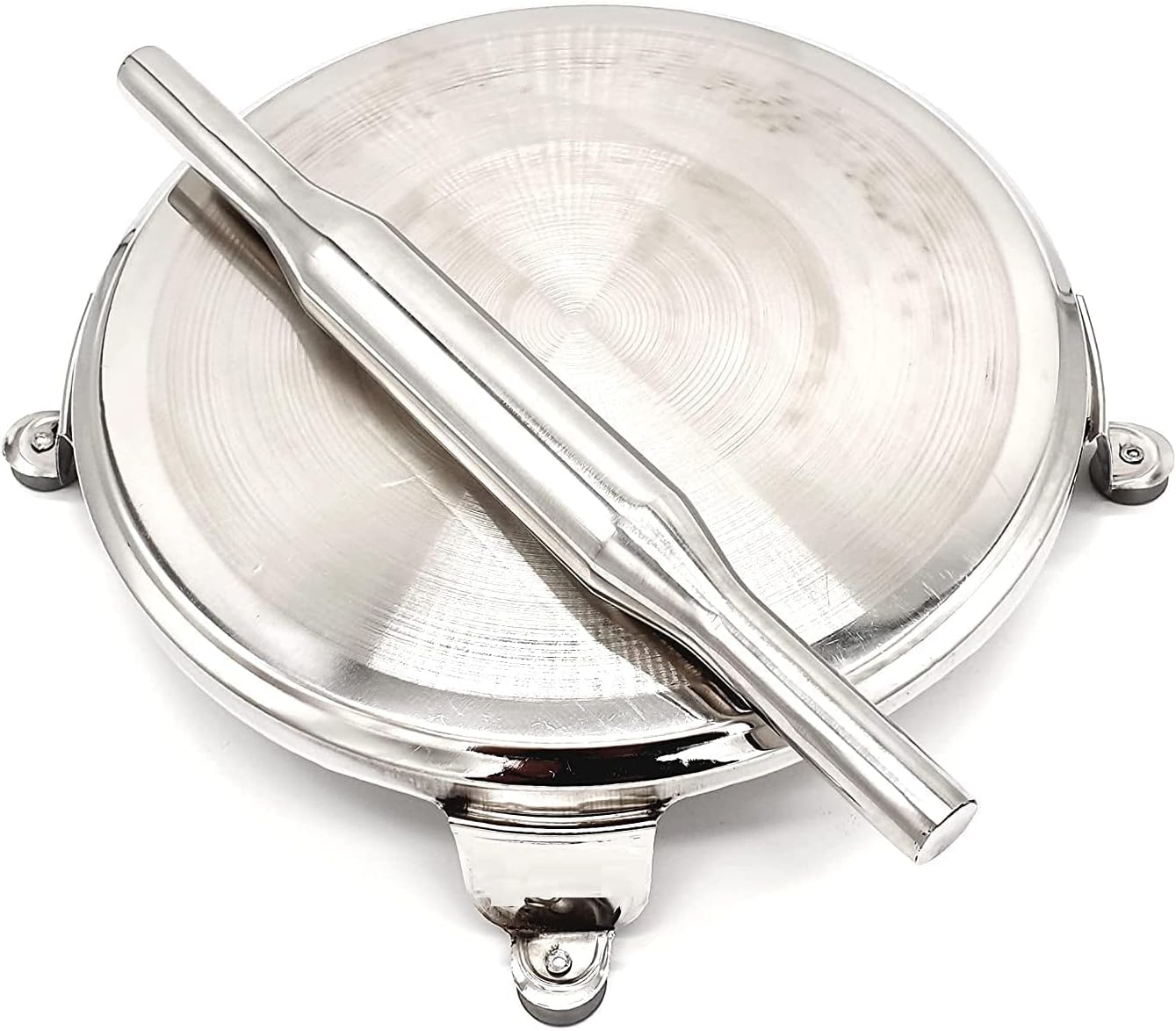 Amazon.com: Dynore Stainless Steel Classic Heavy Chakla -Belan/Round ...