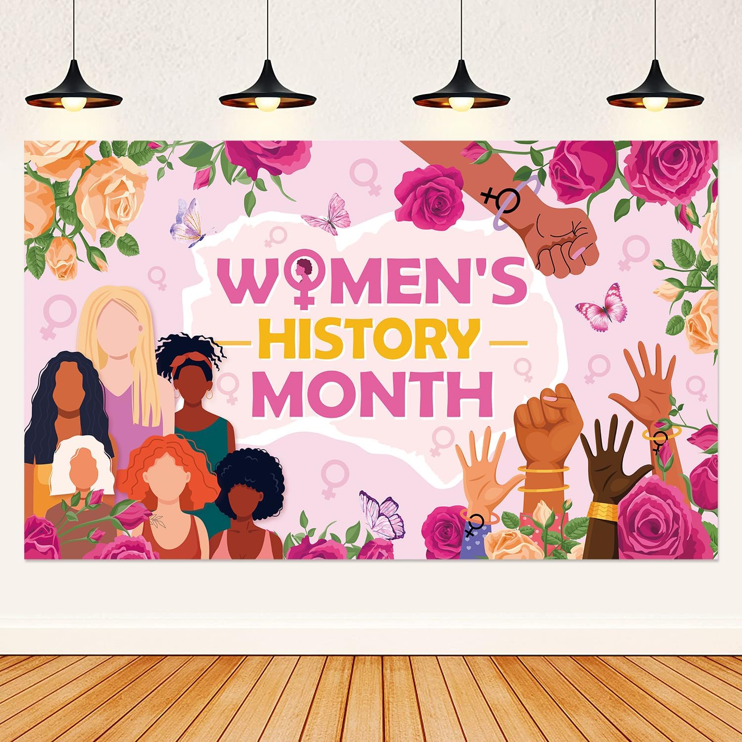 Amazon.com: Women's History Month Banner Backdrop Decorations, Womens ...