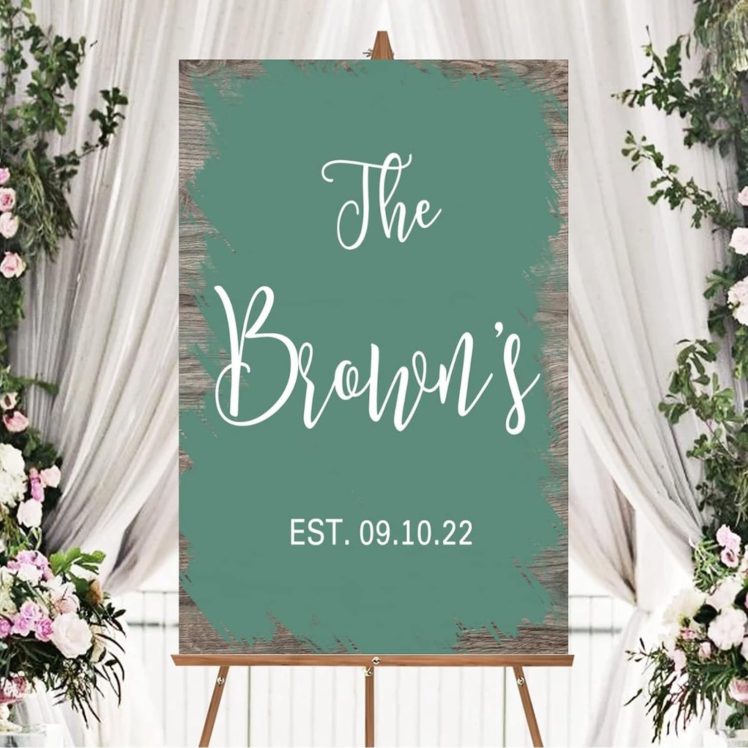 Amazon.com: UTF4C Custom Last Name Welcome Sign, Monogram 12" x 18 ...