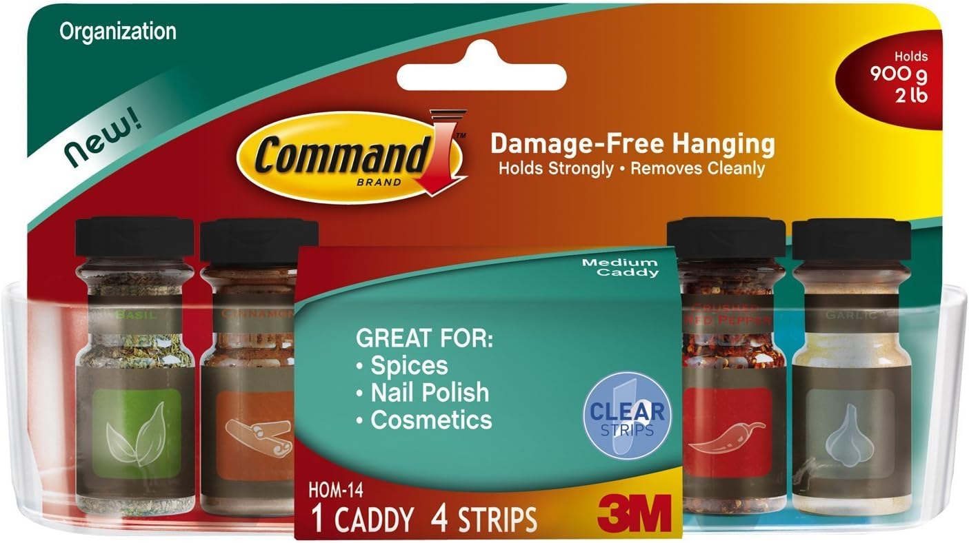 Amazon.com: Command Medium Caddy, Clear (4 Caddies) : Home & Kitchen