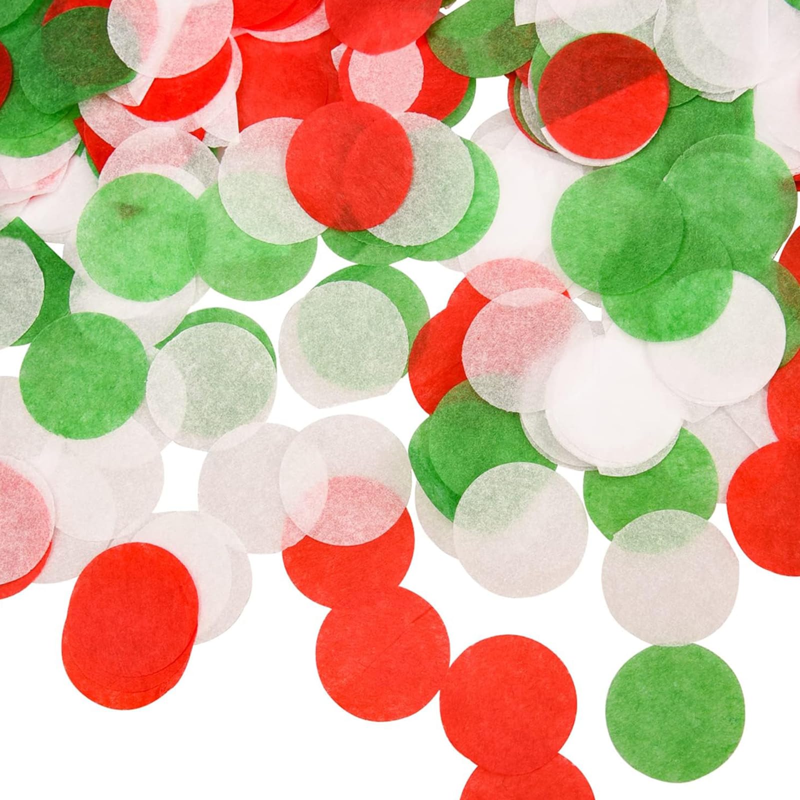 3000 Pieces Confetti,Christmas Round Tissue,Circle Multicolour Paper ...