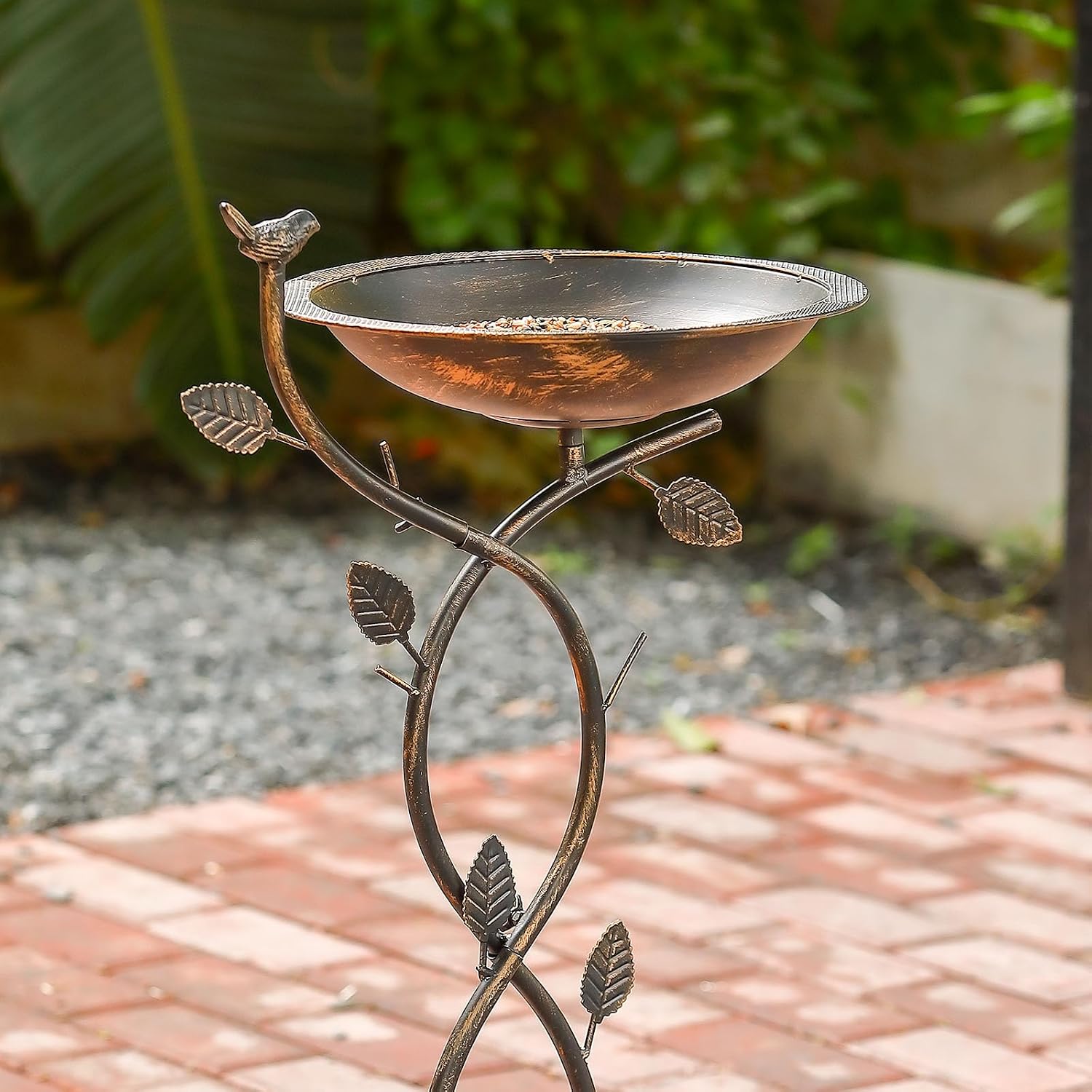Amazon.com: Jemeni Iron Bird Baths for Outdoors, 28" H Bird Bath Feeder ...