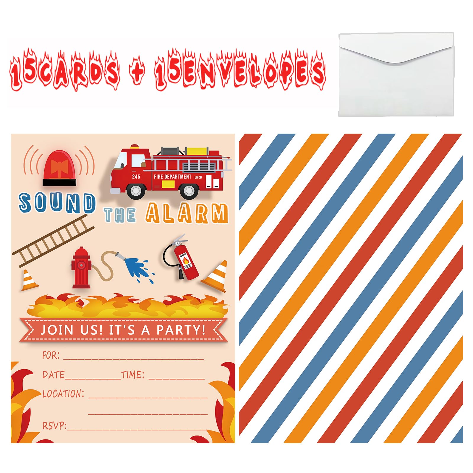 Flame Printable Birthday Invitations Blank Firefighter Invitation With