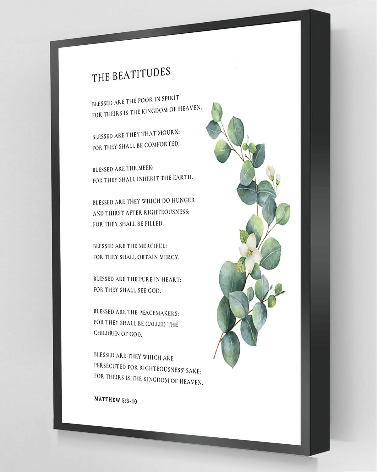 Amazon.com: RCVTVPV Matthew 5 3-10 Canvas Wall Art The Beatitudes ...