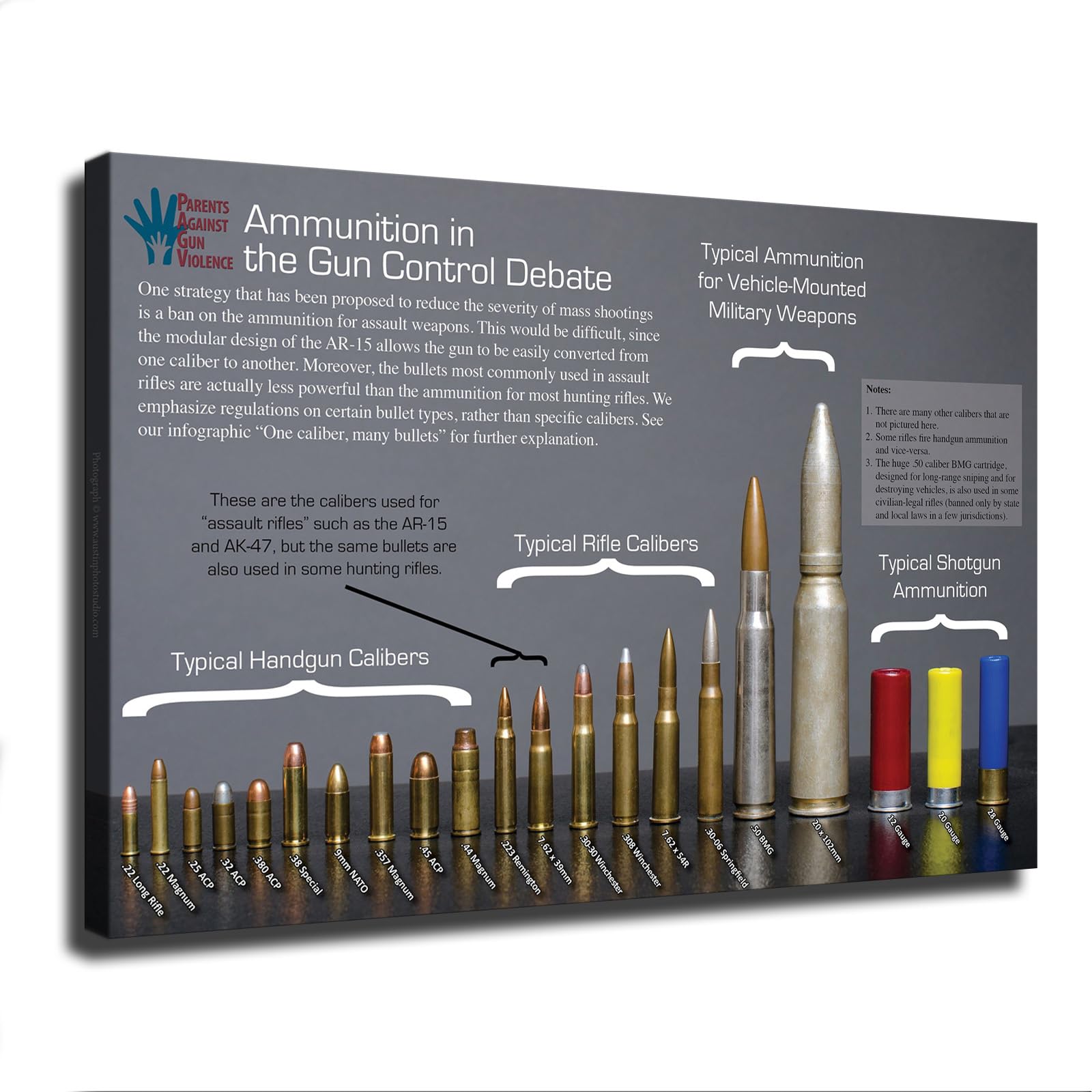 Amazon.com: American Bullet Chart Poster Bullet Caliber Types Chart ...