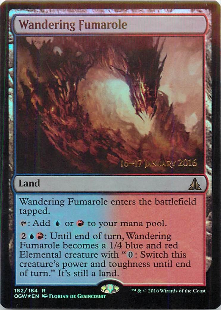 Amazon.co.jp: マジックザギャザリング MTG 土地 英語版 さまよう噴気孔/Wandering Fumarole OGW-182 ...