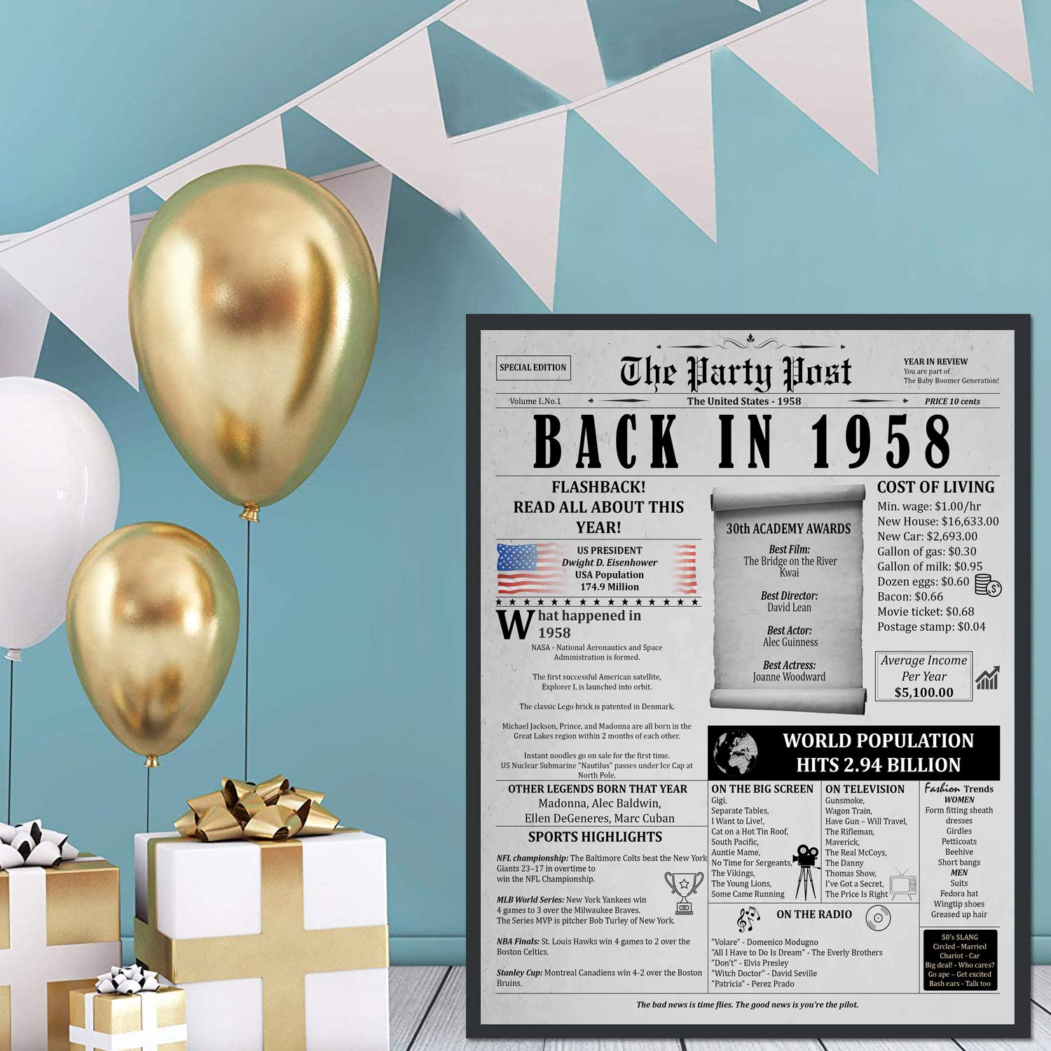 Snapklik.com : 67th Birthday Poster 8 X 10 Party Sign - Born 67 Years ...