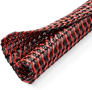 HOLED 1" Split Cable Sleeve Wire Loom for USB Cable Audio Video Power ...