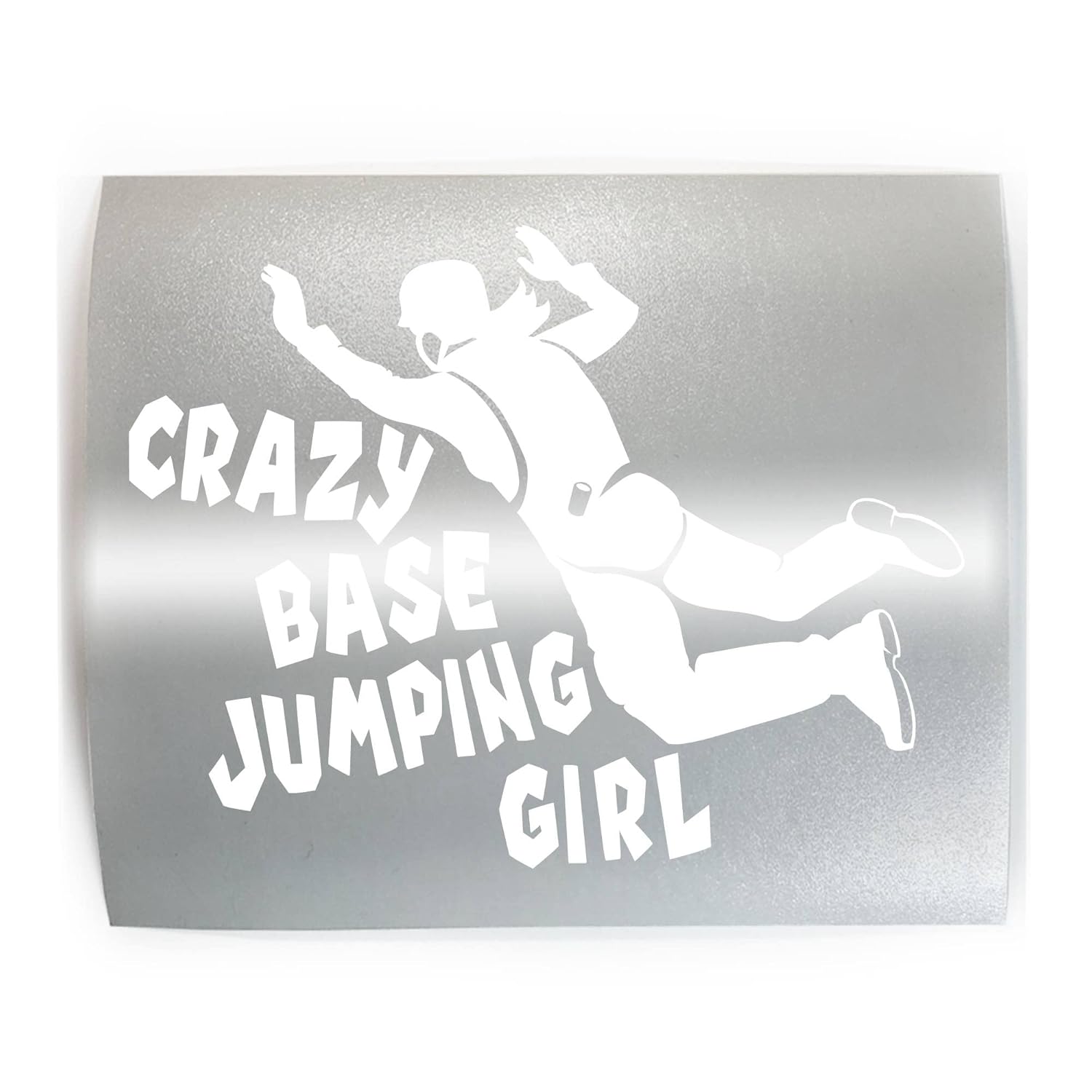 CRAZY BASE JUMPING GIRL – PICK COLOR & SIZE – Jumper Vinyl Decal ...