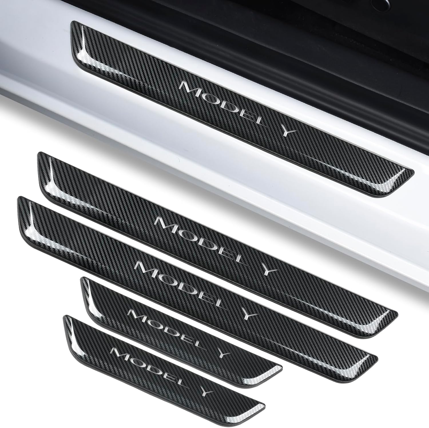 Amazon.com: TSLAUCAY Illuminated Door Sill Protector for Tesla Model Y ...