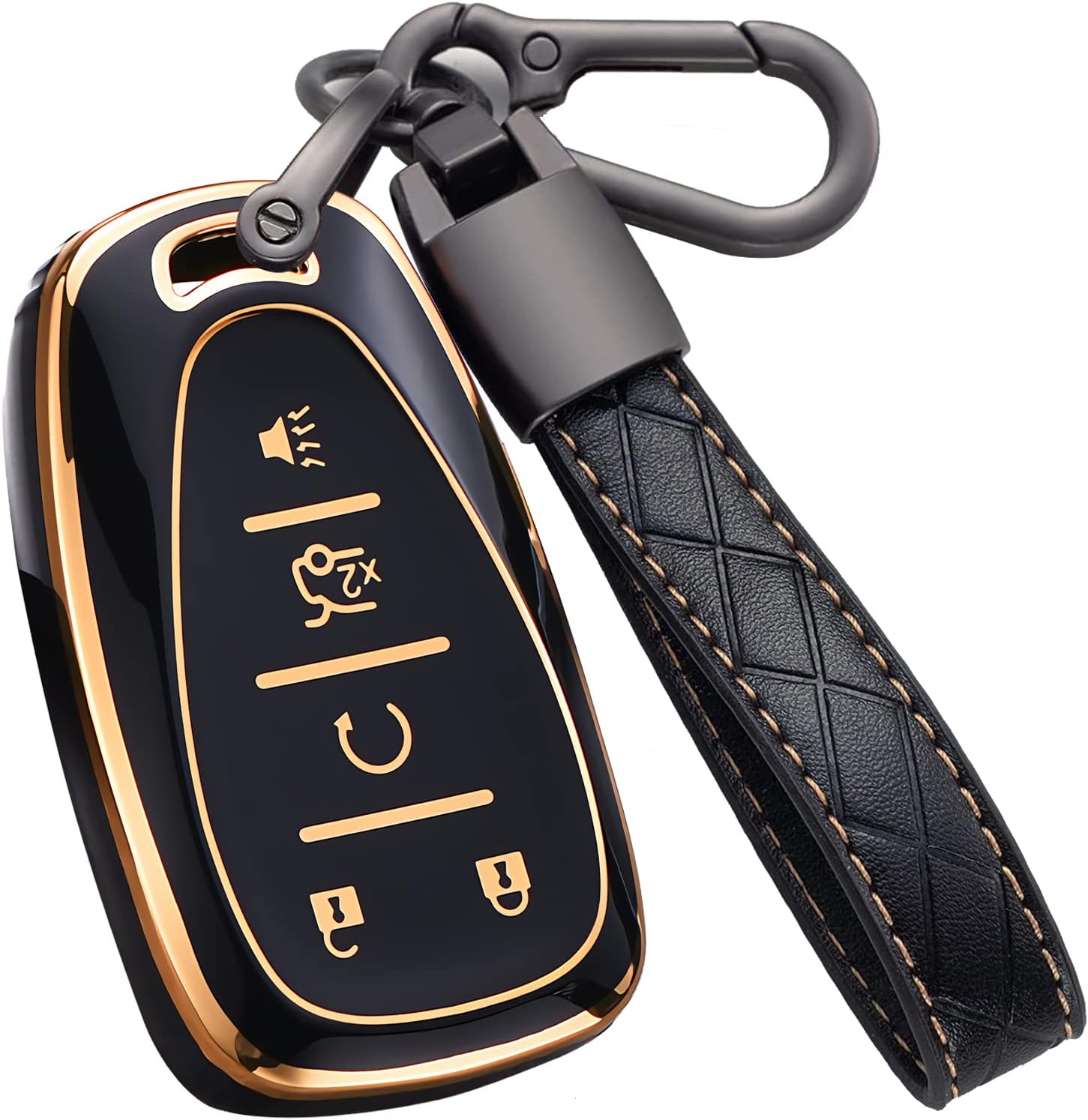 for Chevy Key Fob Cover with Keychain, for Chevrolet Equinox Malibu ...