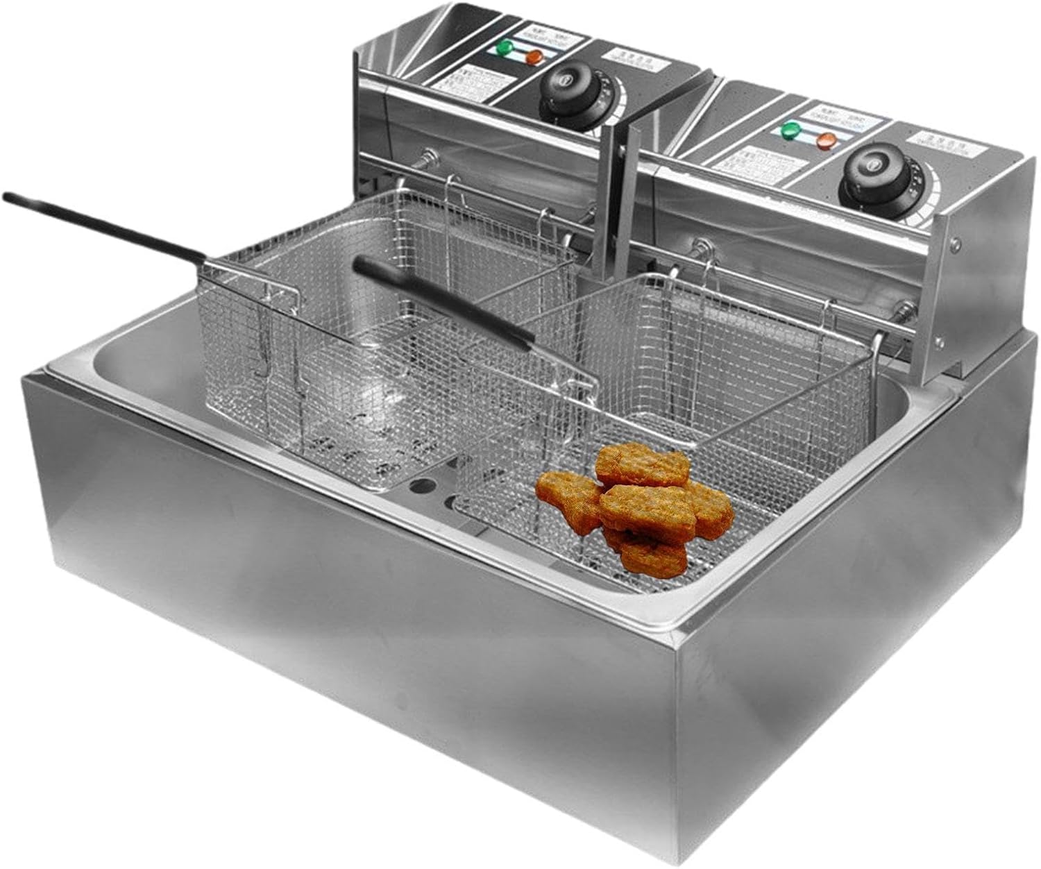 Amazon.com: Electric Deep Fryer Countertop Deep Frye Stainless Steel ...