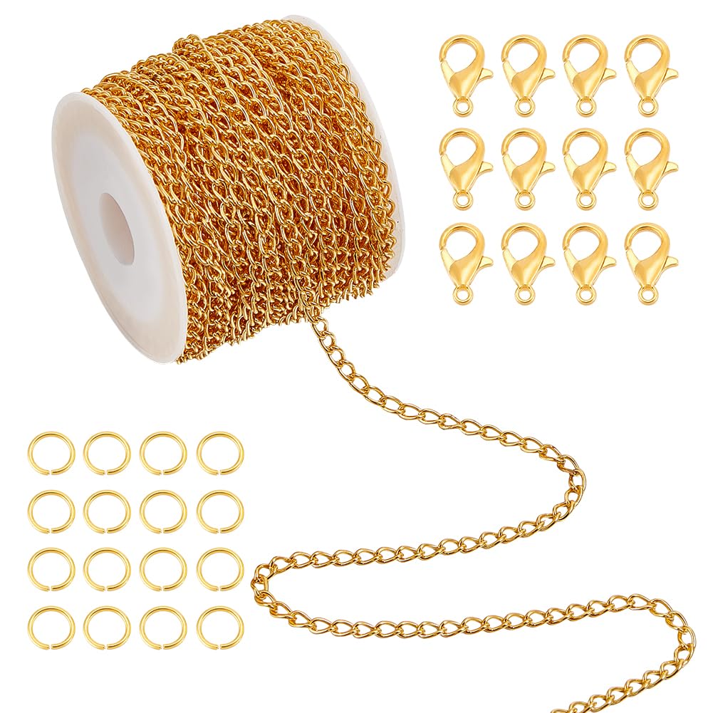 UNICRAFTALE 10 m long chains for jewellery making, gold chains, cable ...
