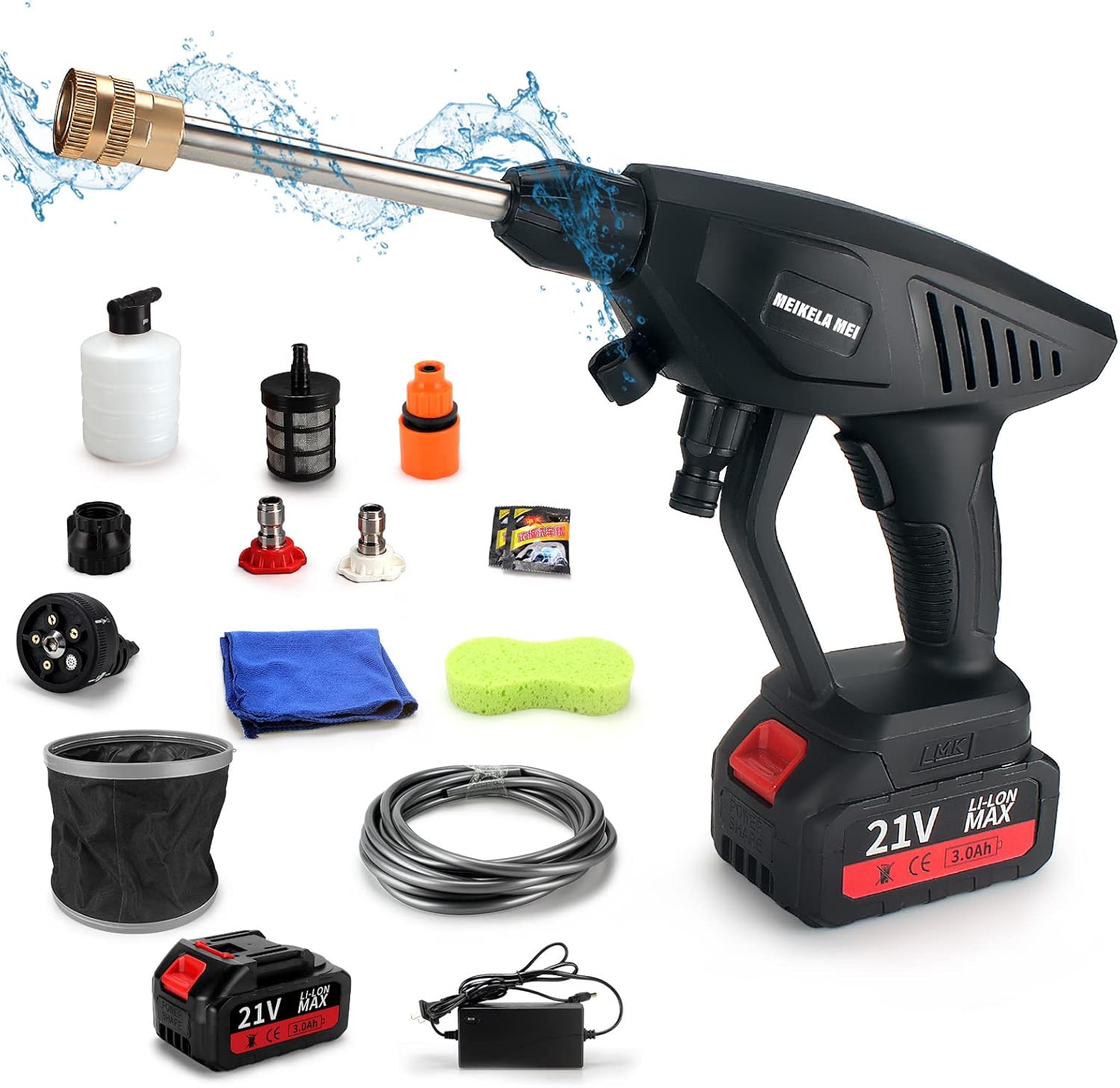 Amazon.com : Battery Powered Pressure Washer，Cordless Portable Pressure ...