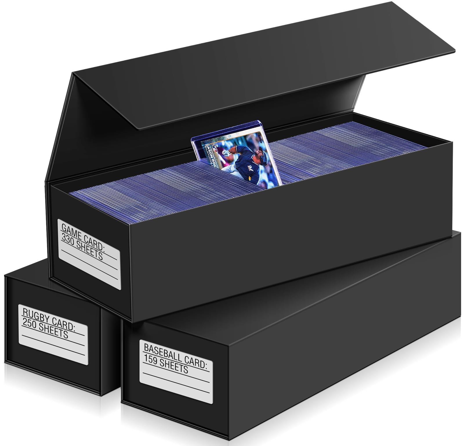 Amazon.com: Kitoyz Trading Card Storage Boxes,Magnetic Closure Card ...