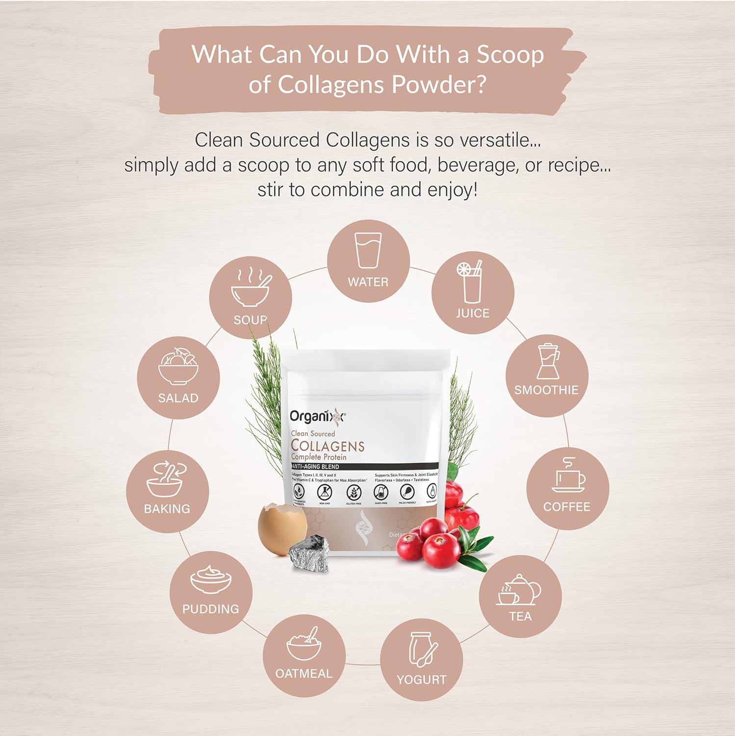 Organixx Clean Sourced Collagen Powder - Hydrolyzed Australia | Ubuy