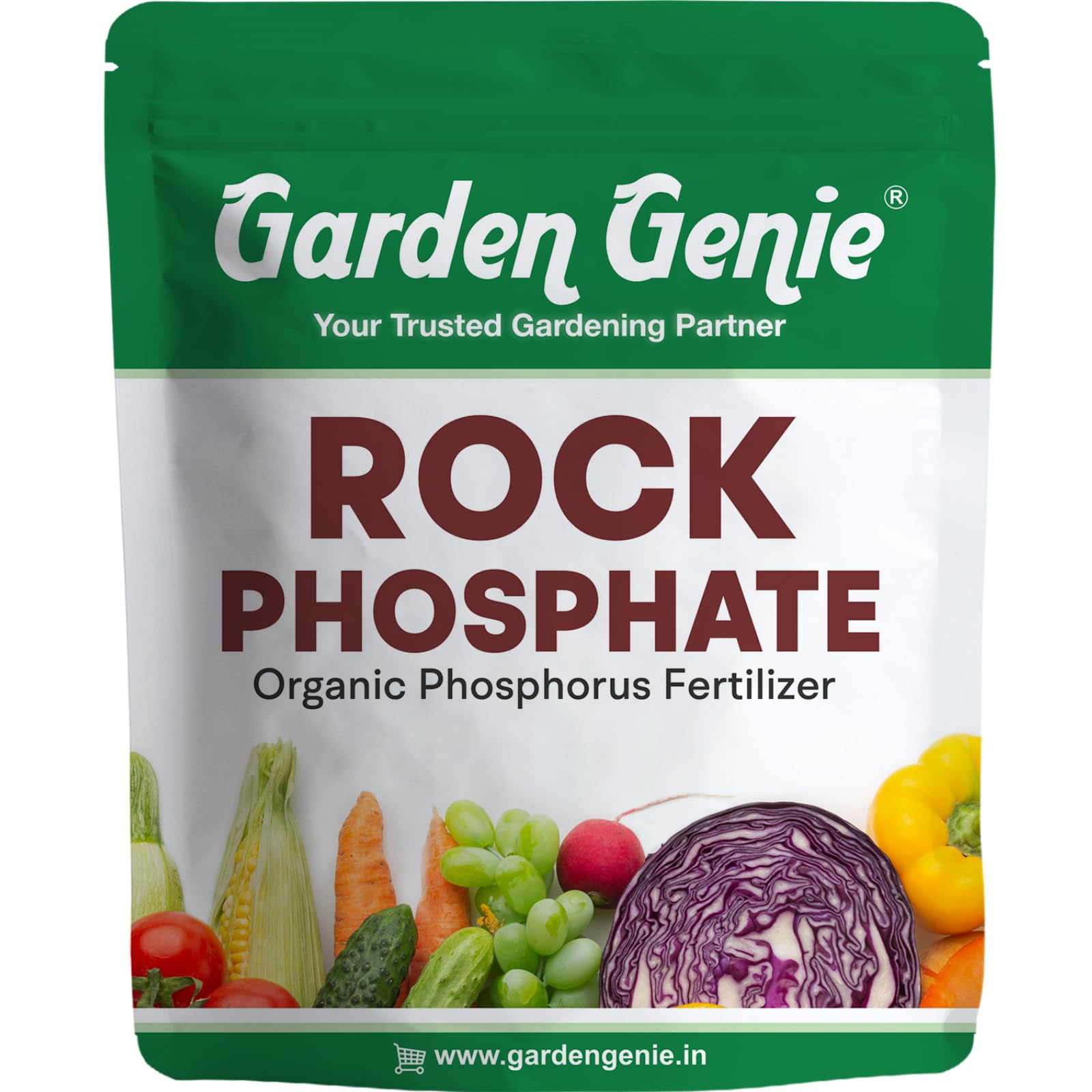 Garden Genie Organic Rock Phosphate for Plants 900 Gm, All Purpose ...