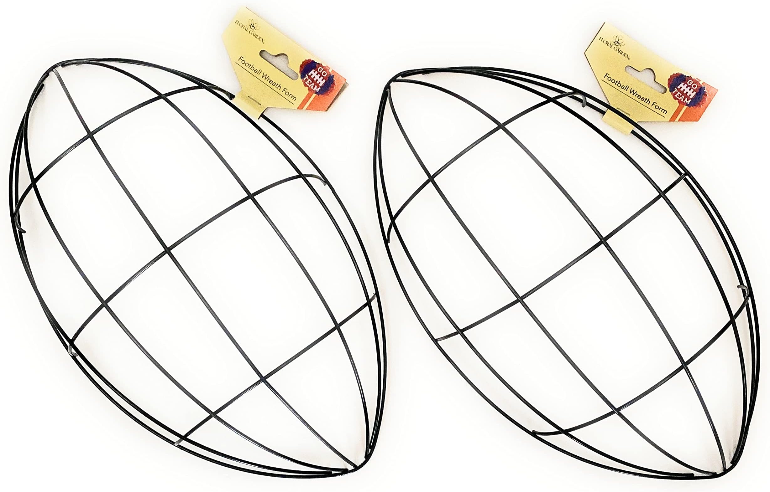 Amazon.com: CABE 3D Football Shaped Wire Wreath Form Frame 2pc Home ...