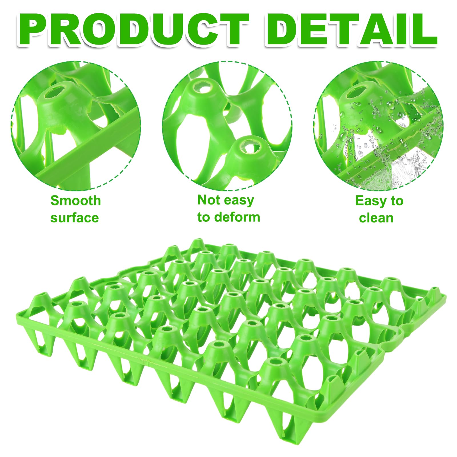 Snapklik.com : 16 Pack Plastic Egg Tray Egg Crates, 30-Egg Flats Egg ...